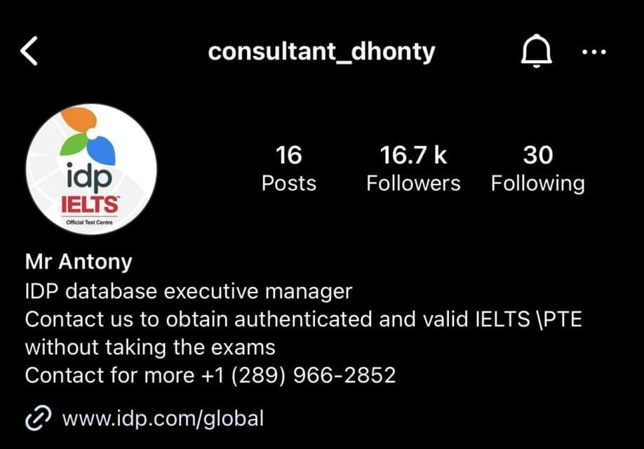 IELTS fraudsters posing as IDP and British Council staff online IELTS fraudsters posing as IDP and British Council staff online
